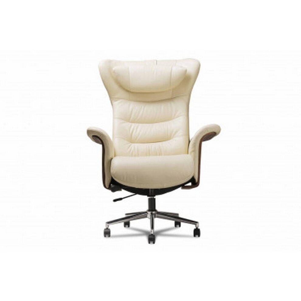 Revolving Adjustable Boss Chair In White At Chayrs