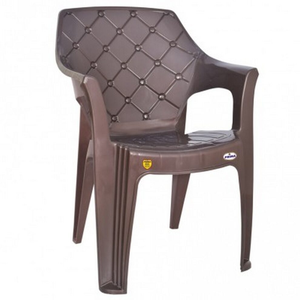Supreme Brown Turbo Plastic Chair with 1 Year Guarantee