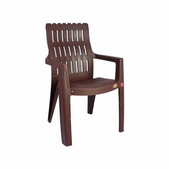 Supreme Brown Turbo Plastic Chair with 1 Year Guarantee