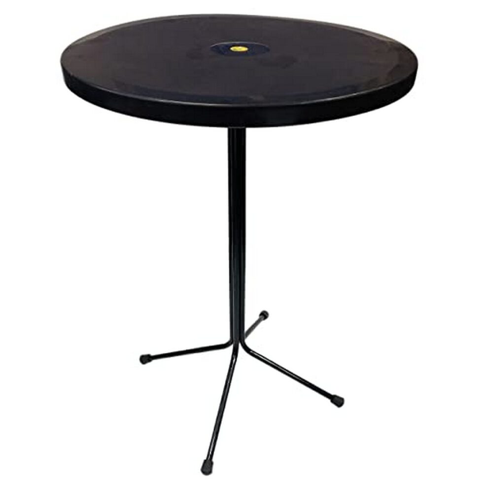 Restaurant Standing Table Red Plastic Top and Iron Frame